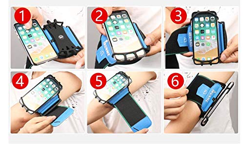 360°Rotation Sport Running Armband Cell Phone Holder for Google Pixel 8 7 6 Pixel 7a 6a, iPhone 14 13 Pro 12 11 15 Pro Max/14 Plus/XR/XS/X, Samsung Galaxy S23 S22 Ultra S23 S21 S20 Plus FE A54 A53 A33