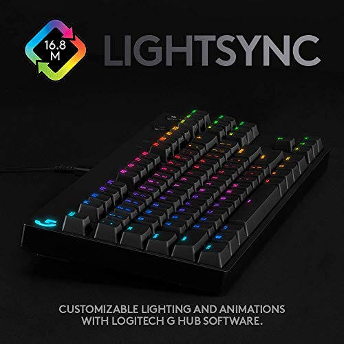 Logitech G Pro Mechanical Gaming Keyboard Qwertz, Ultraportable Design Without Numeric Keypad, Removable Micro USB Cable, Backlit Keys, Black