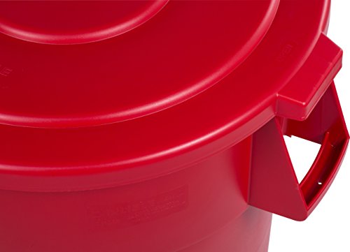 Carlisle FoodService Products CFS 34105505 Bronco Round Waste Container Only, 55 Gallon, Red