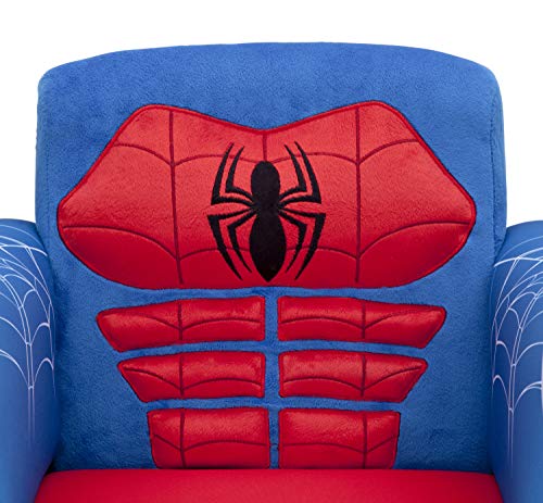 Delta Children Figural Upholstered Chair, Marvel Spider-Man (Blue, Red)