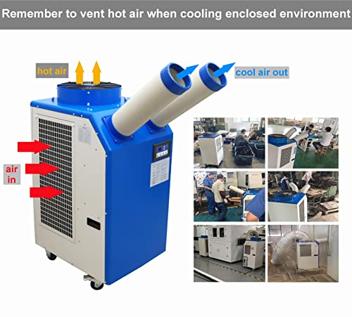 TECHTONGDA Industrial Spot Cooler Air Conditioner Commercial Mobile Outdoor Cooling Aircon 220V Double Column 780m³/h