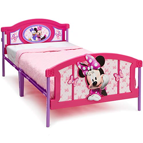 Delta Children Plastic 3D-Footboard Twin Bed, Disney Minnie Mouse