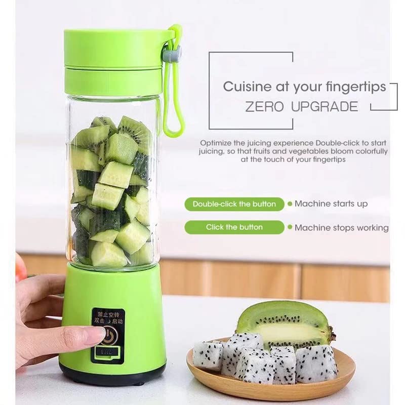 TITANFINITY Portable and Rechargeable Battery Juice Blender, Personal Size Blenders with USB Rechargeable, Mini Juicer Smoothie Blender Travel Size 380ML, Personal Blender for Shakes and Smoothies