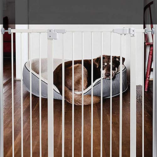 38" Auto Close Baby Gate, Extra Tall Walk Thru Gate Dog Pet Pressure Mount Gate for Stairs,Doorways, Banister,Dual Locking .Includes 6" Extension,36" High