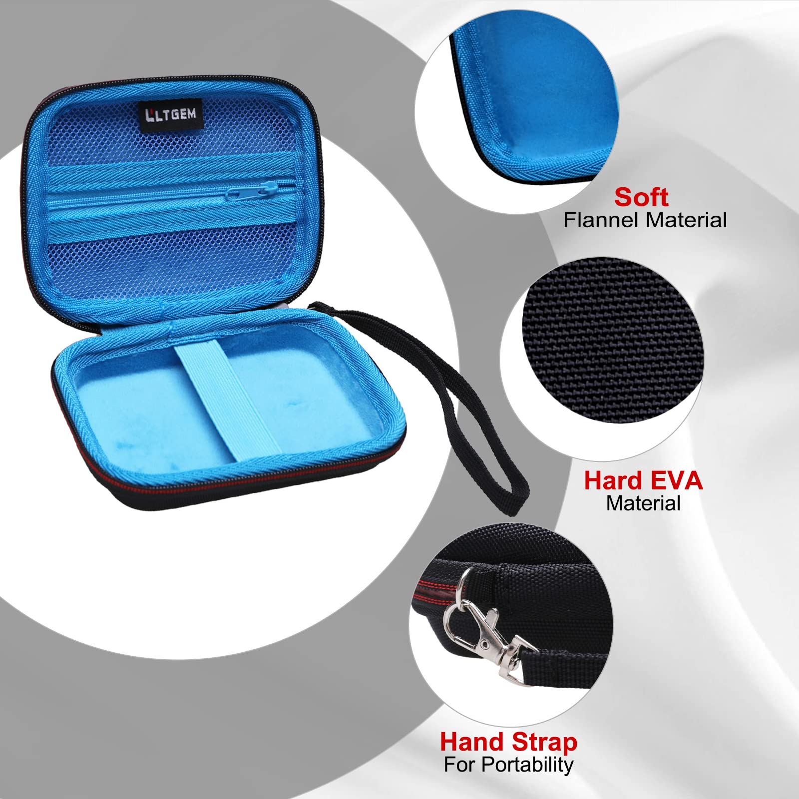 LTGEM Case Compatible with KODAK Printomatic/KODAK EKTAR H35 / KODAK Step Full-Color Instant Print Digital Camera(Inside: 5"x3.6"x1.7"), Blue, Case Only