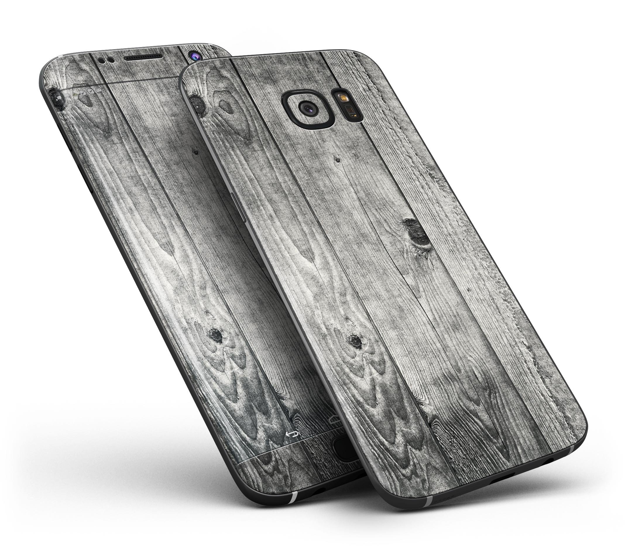 Design Skinz Design Skinz Dark Washed Wood Planks Full-Body Wrap Decal Skin-Kit for The Galaxy S8