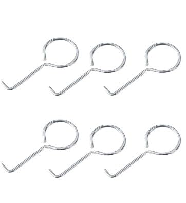 6Pcs Silver Drain Key Lifting Hooks - Stainless Steel Drain Grate Puller for Daily Cleaning - Shower Drain Hair Strainer Pull Hook,Bathroom Sink and Bathtub Accessories,Drain Strainers