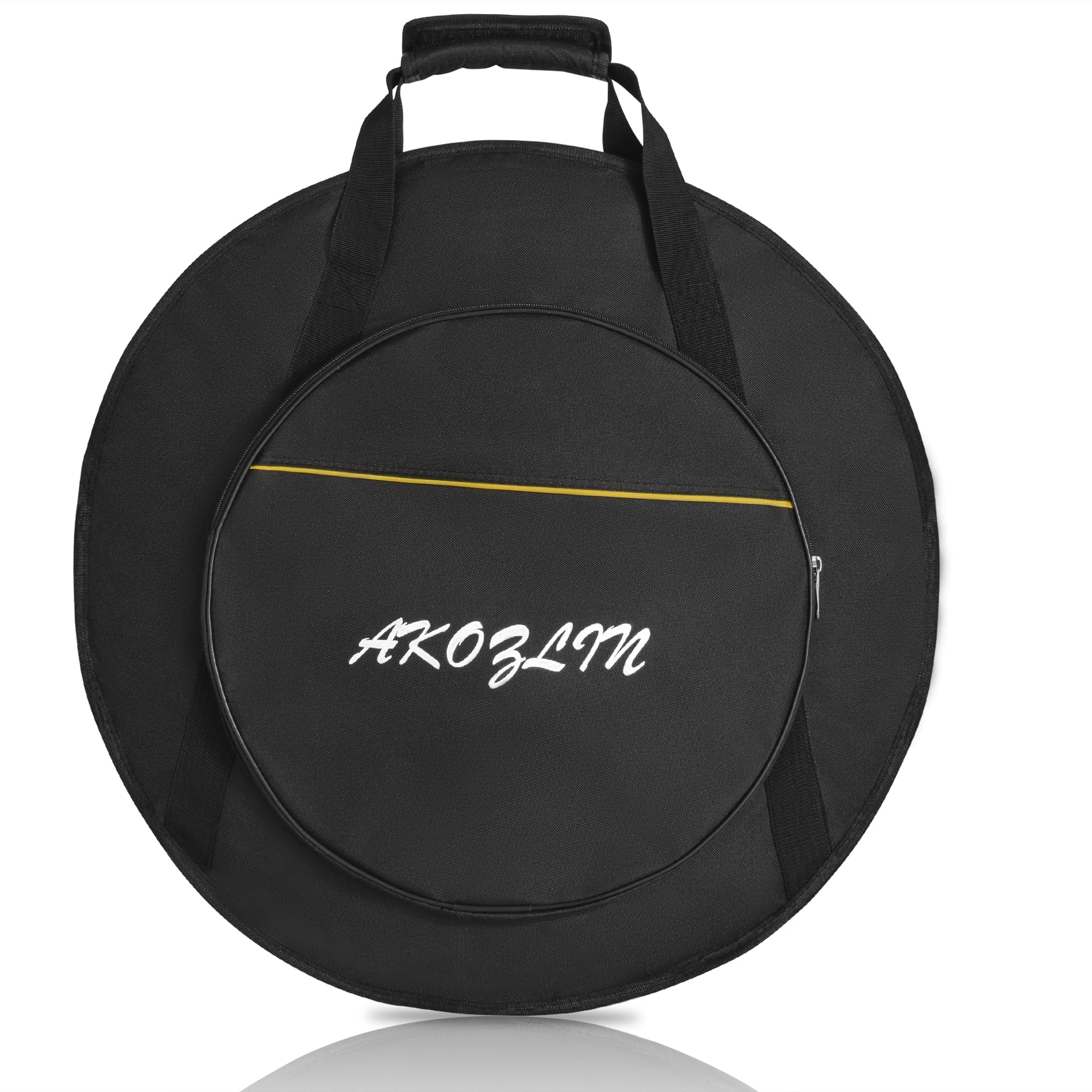 AKOZLIN 21" Cymbal Gig Bag with Carry Handle,5mm thick Padded cotton for perfect protection, Great for Dust-proof and waterproof Storage（Black)