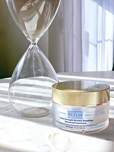 Dr. Denese SkinScience Triple Strength Wrinkle Smoother Advanced Treatment Combines Natural Extracts with Enhanced Peptide Technology To Tighten & Firm Skin - Paraben-Free, Cruelty-Free - 3.4oz