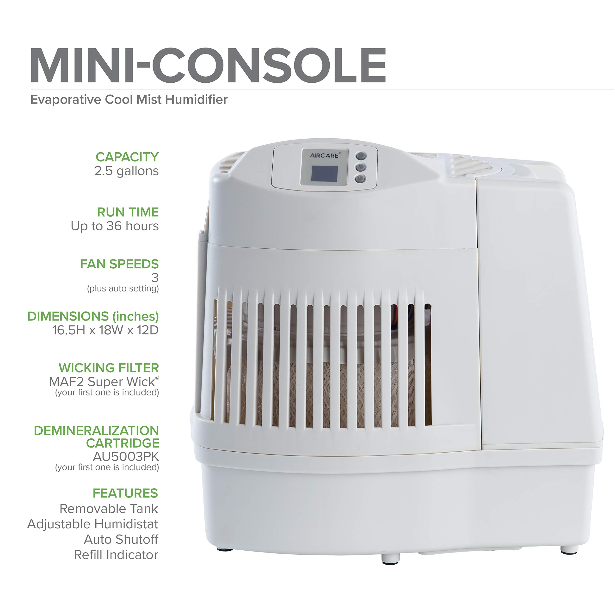 AIRCARE MA Whole-House Console-Style Evaporative Humidifier (Mini-Console)