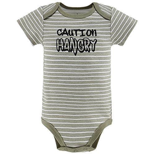 The Peanutshell Short Sleeve Baby Bodysuits Set for Boys - Camo & Dinosaur - 5 Pack Set (3M)