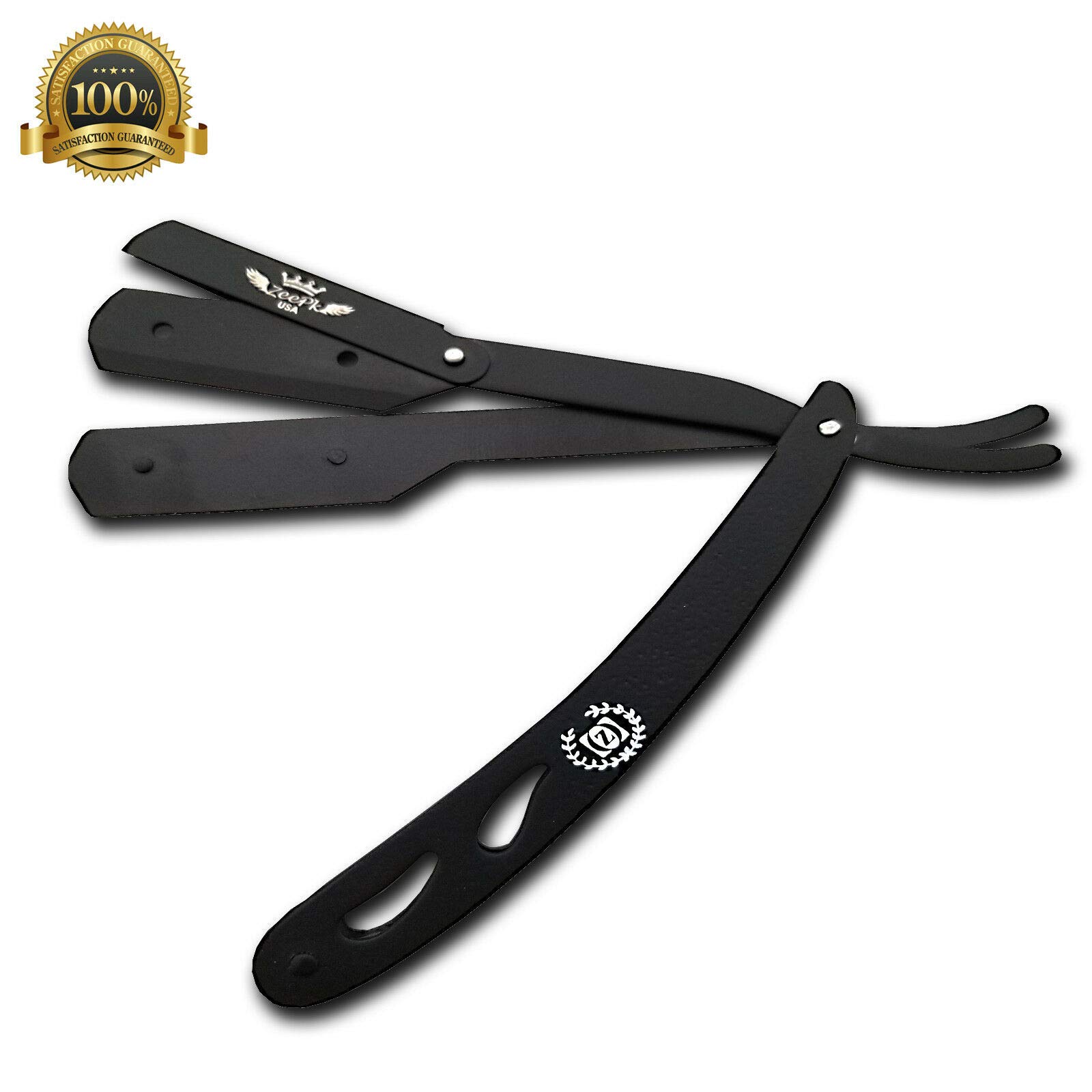 Straight Edge Barber Razor for Close Shaving - Professional Straight Blade Razor for Men with Free Double Edge Blades- Mens Straight Razor Kit