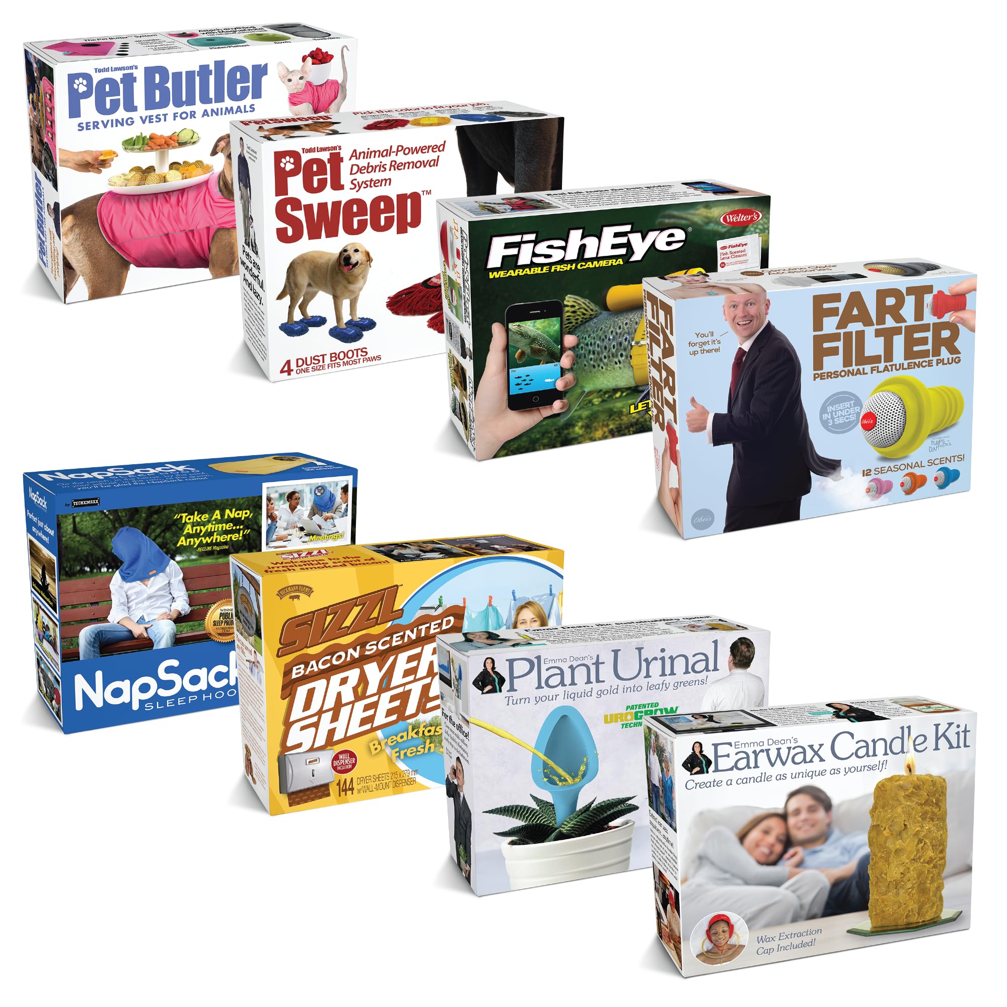 Prank Gift Box Bundle, Set of 8 Small Unique Gift Boxes, Wrap Your Real Present in a Funny Authentic Prank-O Gag Present Box, Small-Sized Novelty Gifting Box for Pranksters, Holiday Gifting