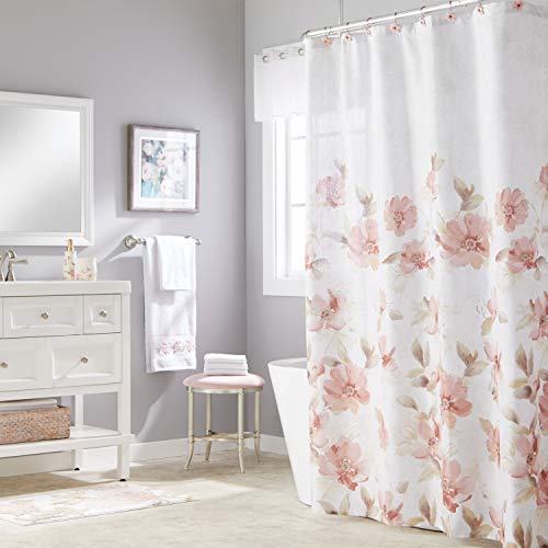SKL Home Saturday Knight Misty Floral Wastebasket, Pink