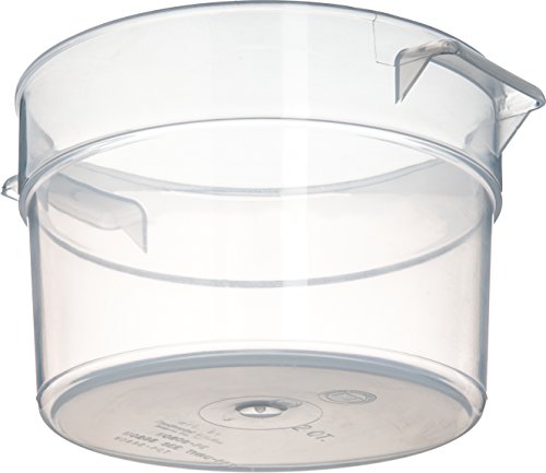Carlisle FoodService Products 020530 BPA-Free Bains Marie Round Storage Container, 2 Quart, Clear