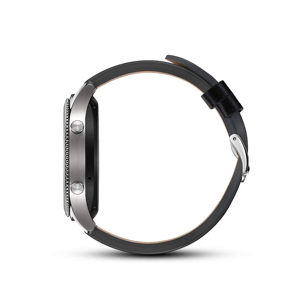 Samsung Gear S3 Classic Smartwatch 4GB SM-R770 with Leather Band (Silver) Tizen OS - International Version with No Warranty (Renewed)