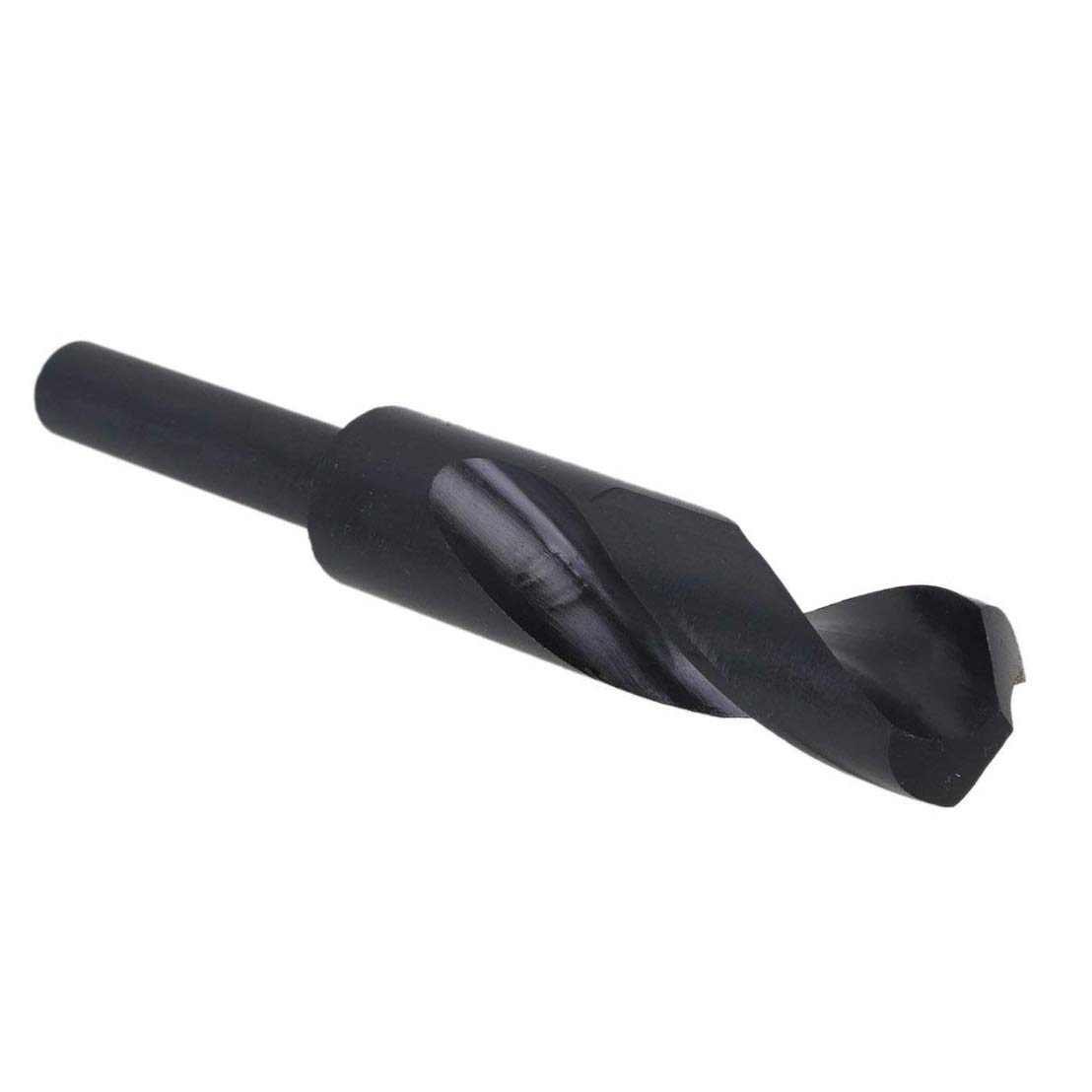 LDEXIN 22mm/0.86" Diameter High Speed Steel 1/2" Round Shank Split Point Tip HSS Twist Flute Spiral Flute Drill Bit Metalworking Drills Black Oxide Finish