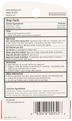 Carmex Lip Balm Stick, Strawberry, 3 Count
