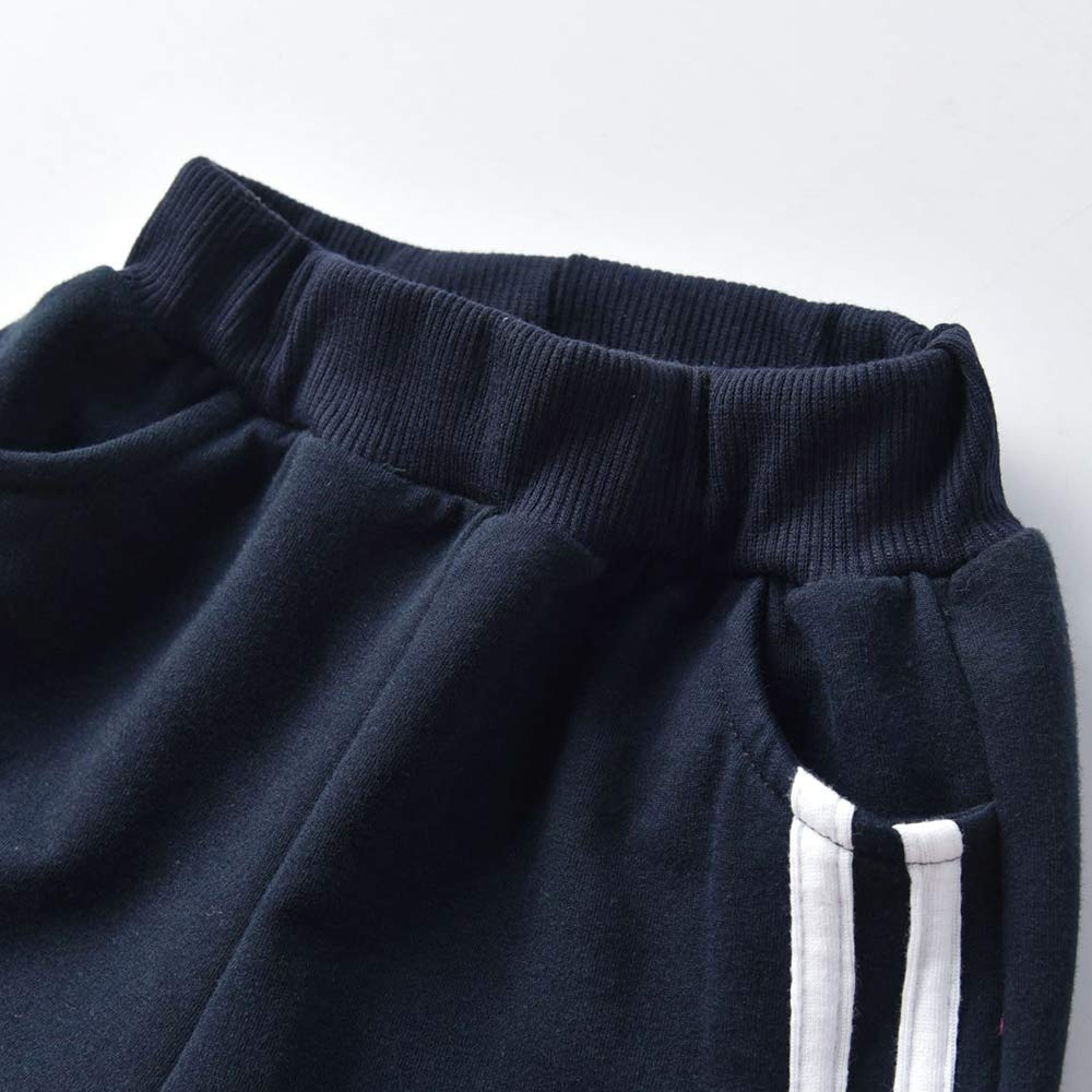 Moyikiss Studio Unisex Tracksuit Baby Boys Girls Clothes Cotton Long Sleeve Zipper Sweatshirt Jacket and Pants (Navy, 90/18-24Months)