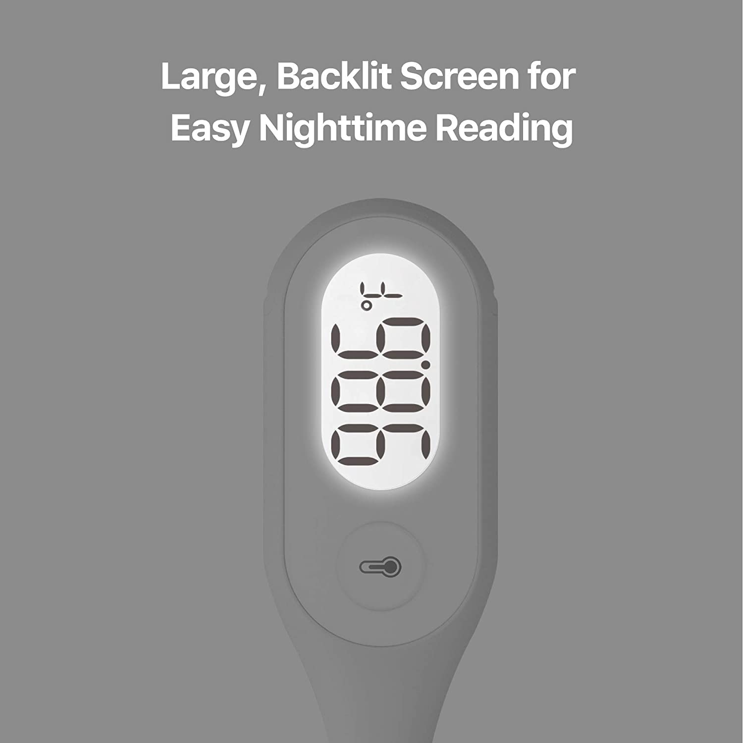 iHealth Digital Oral Thermometer PT1,Fever Thermometer with Dual-Sensors for High Accuracy, Rectum Armpit Reading Thermometer for Adults and Babies, Memory Recall and Extra Large LCD Backlit Display