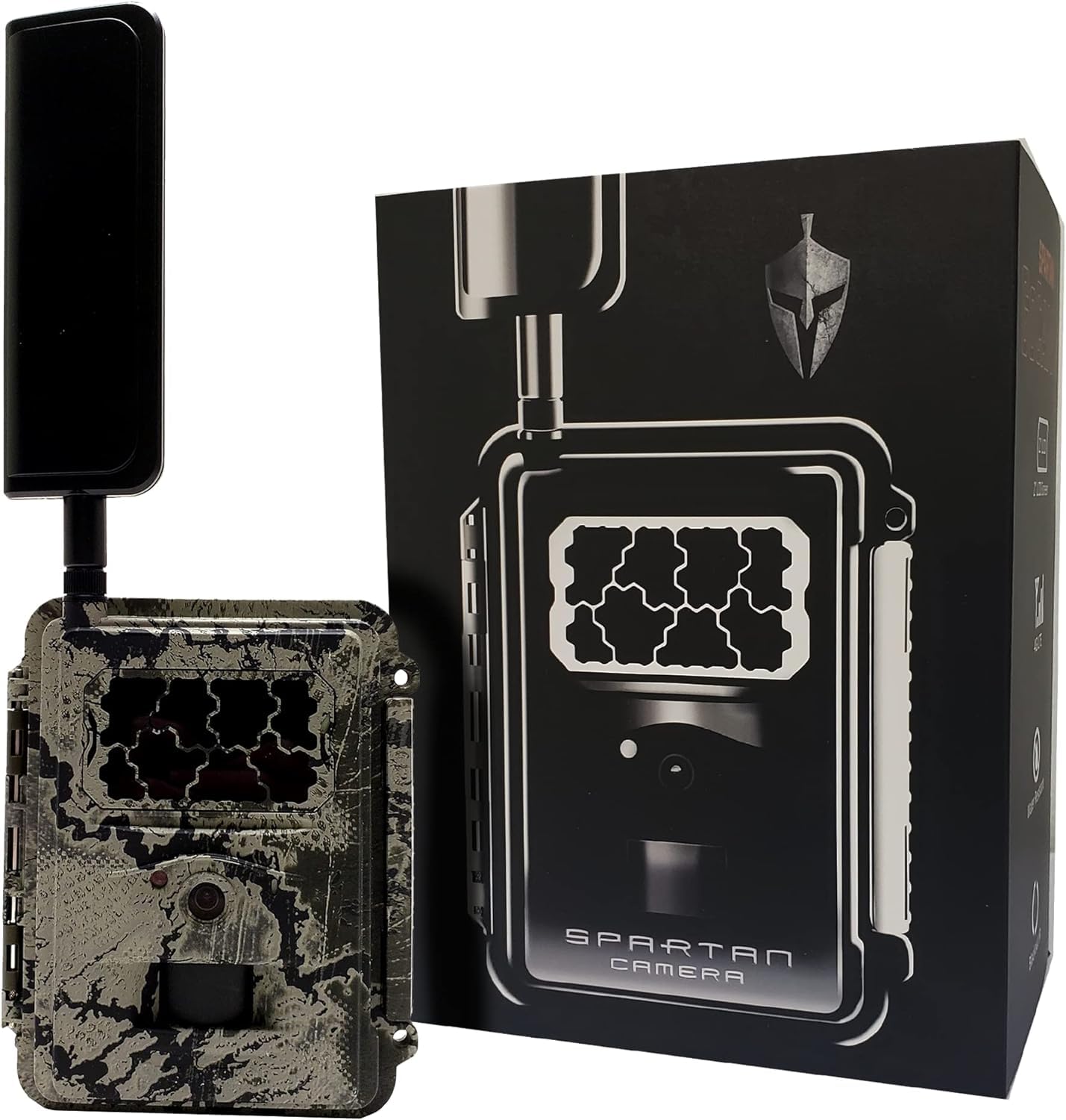 Spartan Camera Gocam 4G LTE Trail Camera, Free Roaming, Remotely Update Settings, HD Video, Photo, Blackout Flash, Hunting, Security, Surveillance + Steel Case + 32GB SD Card
