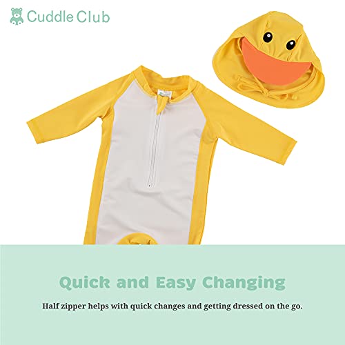 Cuddle Club Baby and Toddler One-Piece Swimsuit | UPF 50+ All-Day UV Protection Infant Sunsuit
