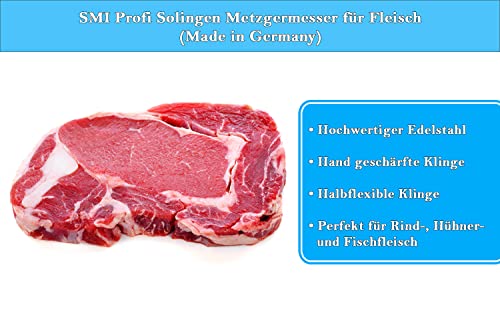 SMI β 7 inch Solingen Butcher Knife For Meat Cutting Professional Chef Knife Meat Knife Sharp Kitchen Knives Solingen Knife - Made In Germany