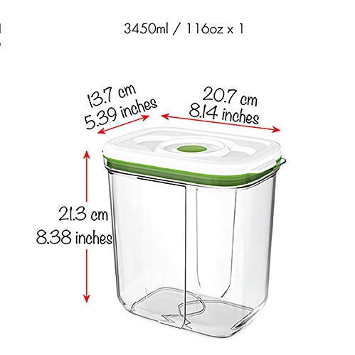 FOSA Vacuum Seal Food Storage System Reusable Extra Large Container, 116.6oz size (Vacuum Pump not Included)