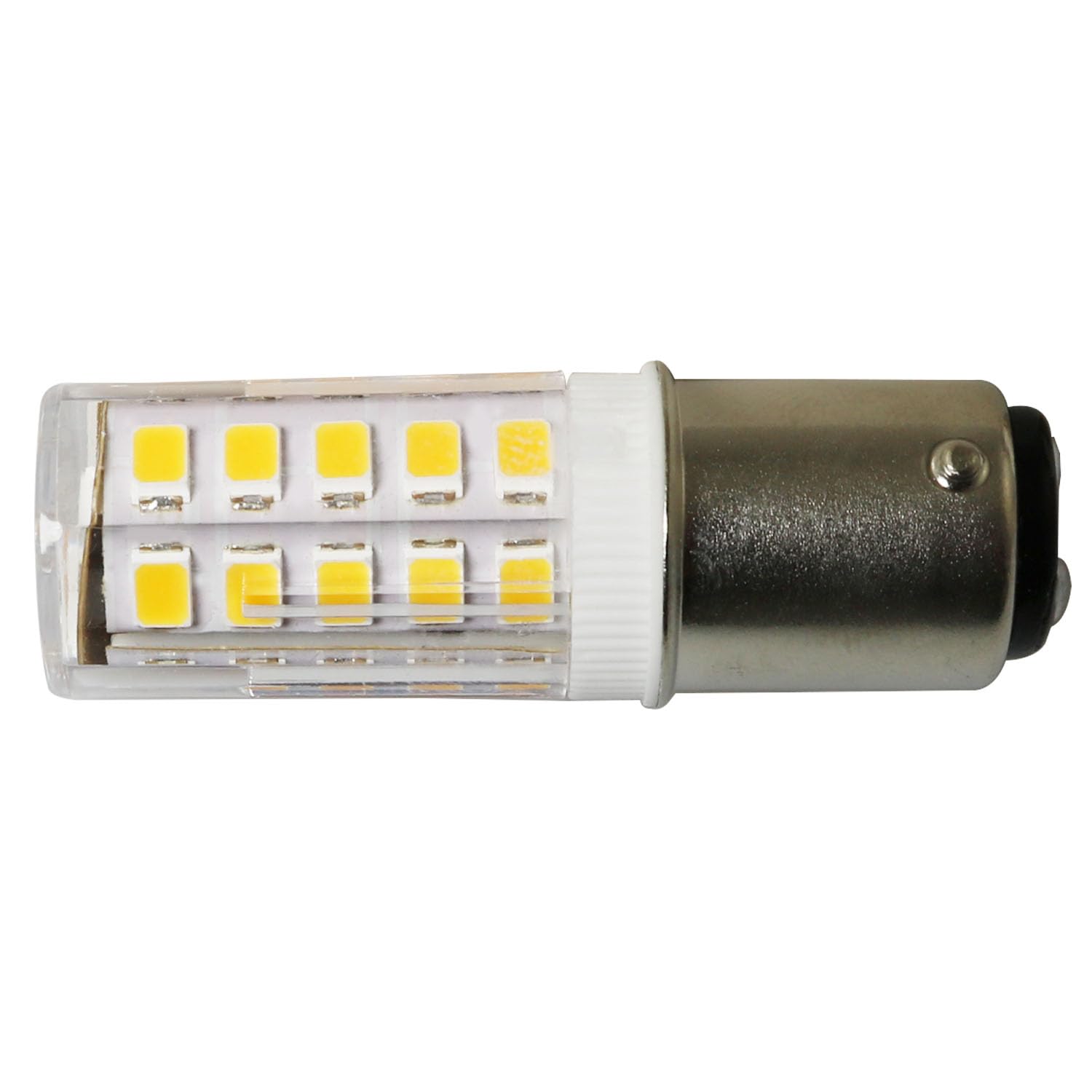 BLLNDX 3PCS Sewing Machine Bulb Dual Contact BA15D Bulb 3W3000K Warm Light Base Replacement for Singer Bayonet Type Replacement Pendant Lamp Vacuum Cleaner Lamp Reading Lamp Wall Lamps