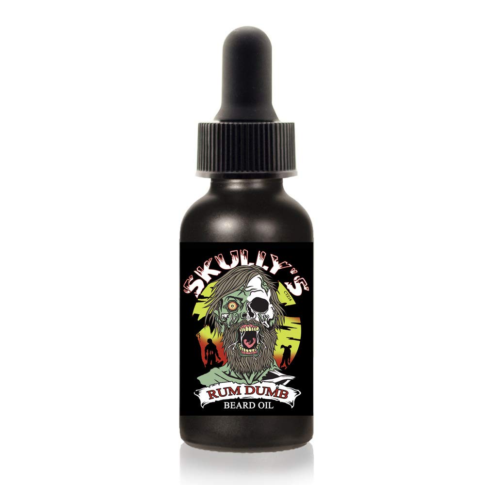 Skully's Beard Oil: Beard Oil - Rum Dumb | Bay Rum Scented 1 oz. | Beard and Skin Care with Argan & Jojoba Oil - 1 fl. oz. - Beard Itch & Dry Skin Relief - Handcrafted with All-Natural Ingredients - Promotes Beard Growth