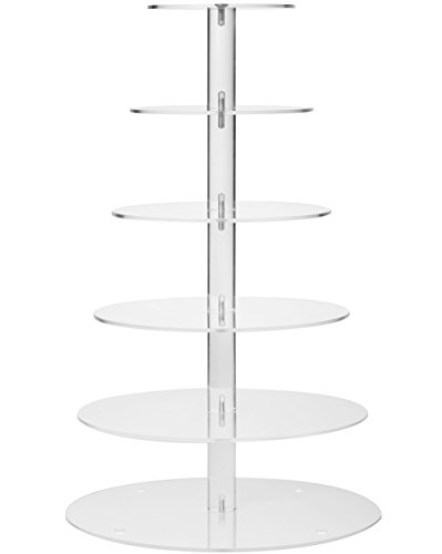 Cupcake Stand, 6 Tier Large Cupcake Tower Display, Round Cupcake Holder, Acrylic Dessert Stand, Pastry Display Tree for Party, Wedding, Baby Shower.