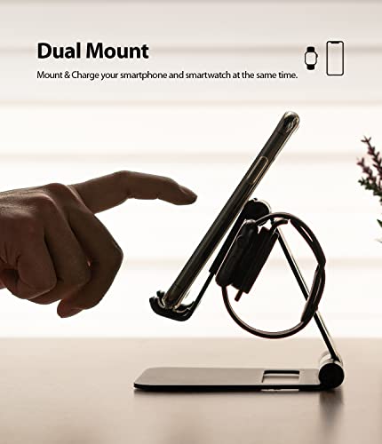 Ringke Super Folding Stand, 2 in 1 Portable Smartphone & Smartwatch Stand Compatible with Apple Watch 5, iWatch 4, iWatch 3, iWatch 2, iWatch 1, iPad Mini