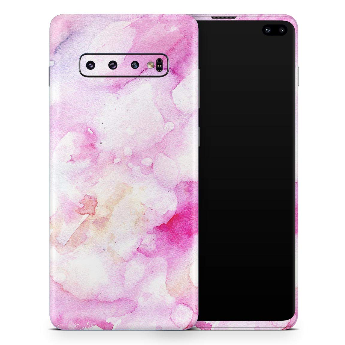 DesignSkinz Pink 32 Absorbed Watercolor Texture Protective Vinyl Decal Wrap Skin Cover Compatible with The Samsung Galaxy S20 (Screen Trim & Back Glass Skin)