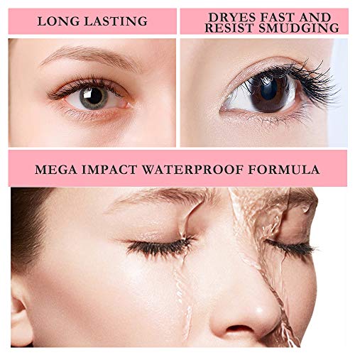 4D Silk Fiber Lash Mascara, Natural Smudge-proof & Waterproof , Black Thickening Lengthening No Clumping, Fuller Lashes, Lasting All Day (1 Tube 4D)
