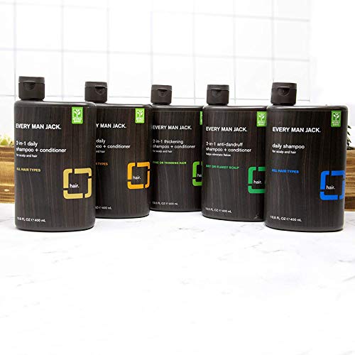 Every Man Jack 13.5 Ounce 2-in-1 Shampoo + Conditioner - Citrus (twin Pack), 27 Fluid Ounce