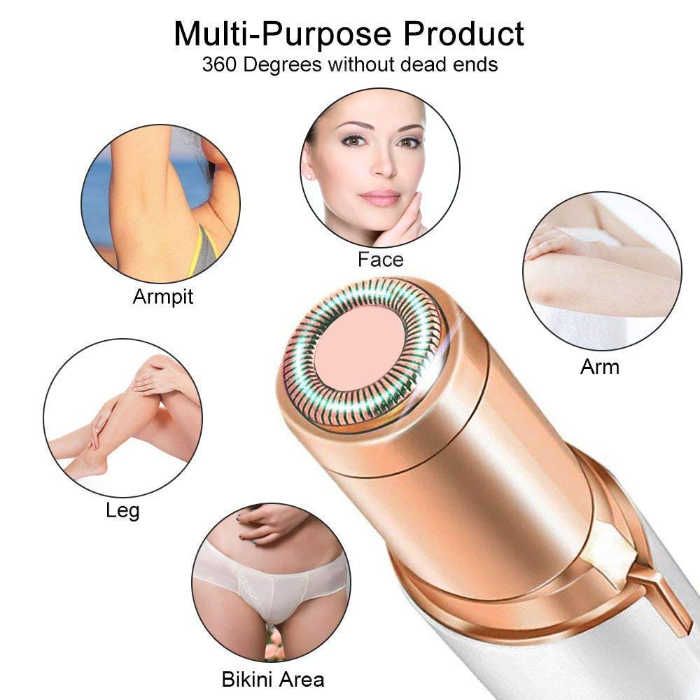 Facial Hair Remover Replacement Heads, La'Color 18K Gold Plated Replacement Heads. Count 4