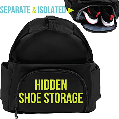 Athletico Basketball Bag - Large Basketball Backpack for Men & Women - Volleyball & Soccer (Black)
