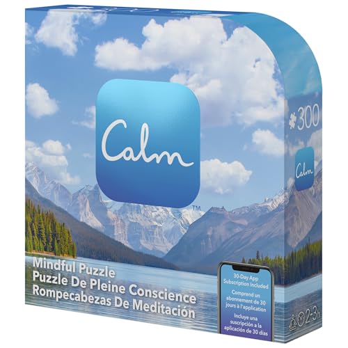300-Piece Calm Jigsaw Puzzle for Relaxation, Stress Relief, and Mood Elevation, for Adults and Kids Ages 8 and up, Jasper Lake