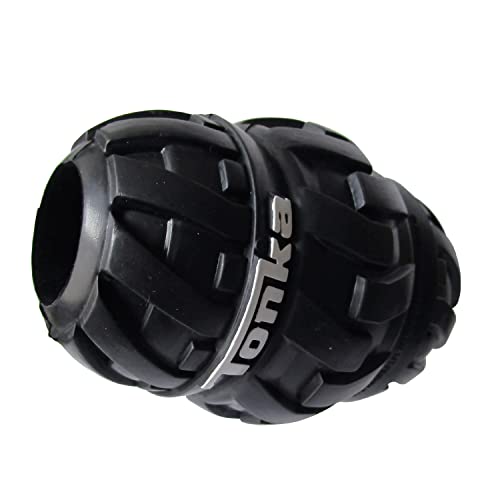Tonka Tri-Stack Tread Feeder Dog Toy, Lightweight, Durable and Water Resistant, 4 Inches, for Medium/Large Breeds, Single Unit, Black