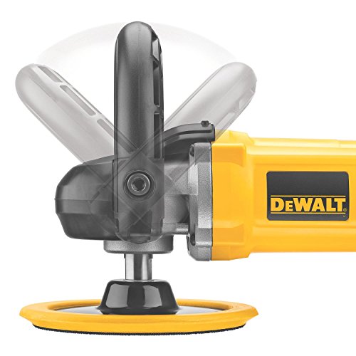DEWALT DWP849X 7-Inch/9-Inch Variable Speed Polisher with Soft Start w/ DW4985CL Wool Buffing Pad and Backing Pad Kit, 7-Inch