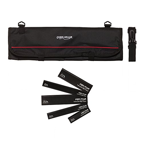 Ergo Chef 9 Pocket Professional case roll Bag Black Knife Edge Guards Chef Gear