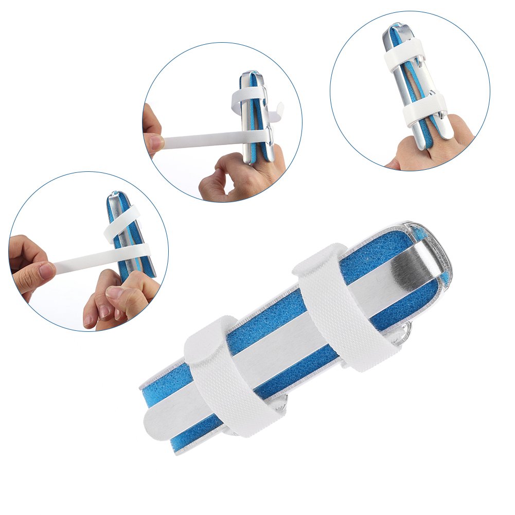 3 Sizes Aluminium Finger Hand, Thumb Stabilizer Lightweight Thumb Brace Support Thumb Sprains Recovery Injury Pain Bending Deformation