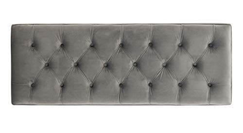 Safavieh Couture Home Tourmaline 48-inch Glam Dark Grey Velvet Tufted Acrylic Bench