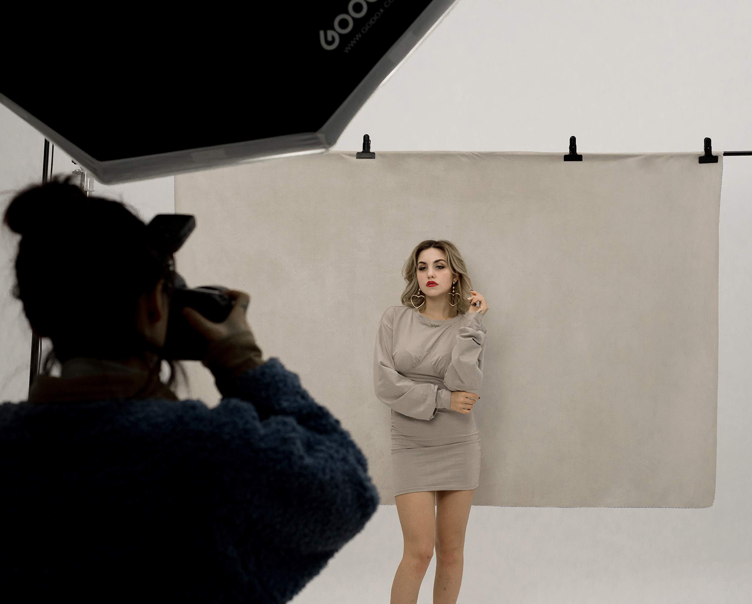 Kate 7x5ft/2.2m(W) x1.5m(H) Khaki Backdrops Retro Solid Nude Background Photography Props Studio Digital Printed Backdrop