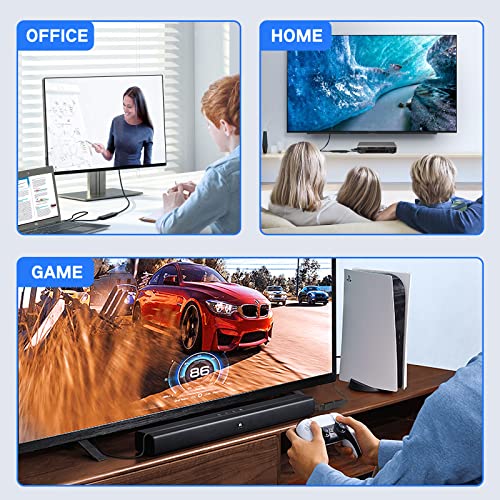 FOINNEX HDMI to DisplayPort Adapter, 4K@60Hz Not-Bidirectional HDMI to Display Port, Unidirectional HDMI Source to DP Display Male to Female for Computer, Monitor, PS4, NS