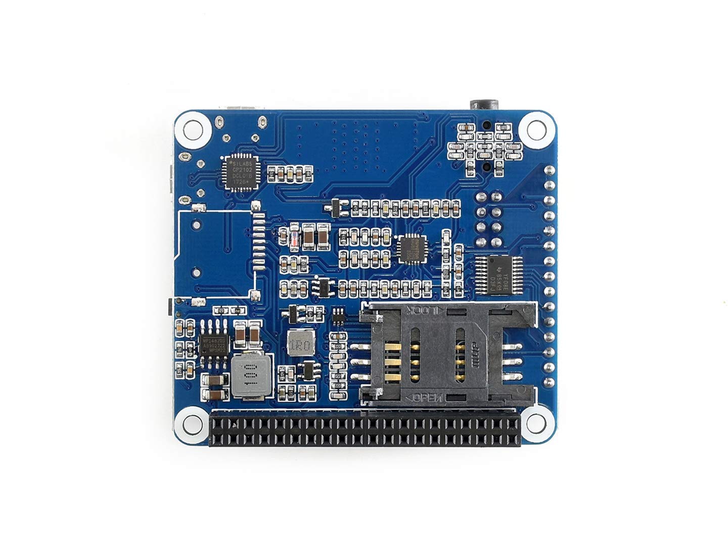 4G / 3G / GNSS HAT Module for Raspberry Pi Zero/Zero W/Zero WH/2B/3B/3B+ Based on SIM7600A-H, 4G Communication and GNSS Positioning Module Support LTE CAT4 up to 150Mbps for North America