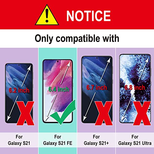 AACL Galaxy S21 FE Screen Protector Tempered Glass for Samsung Galaxy S21 FE 5G,6.4 Inch,[Support Fingerprint Unlock][Full Screen Coverage (except edges)][9H] [3 Pack]