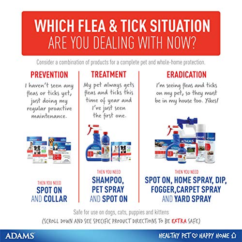 Adams Plus Flea and Tick Spot On for Dogs, Small Dog Flea Treatment, 5-14 Pounds, 3 Month Supply