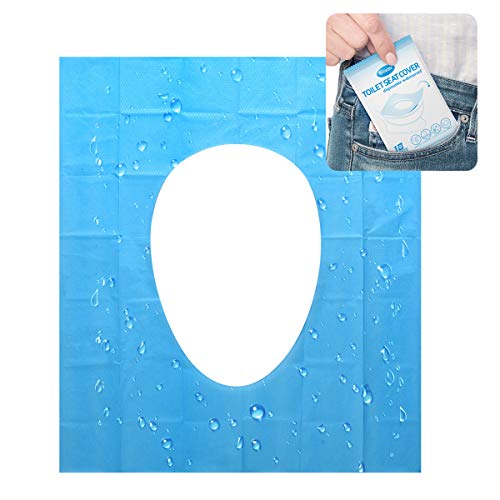 Disposable Toilet Seat Covers - 30 Counts Travel Set Waterproof Individually Wrapped Portable Travel Toilet Seat Covers for Adults Kids Toddler Potty Training Public Toilet Cruise Plane Train, 3 Packs