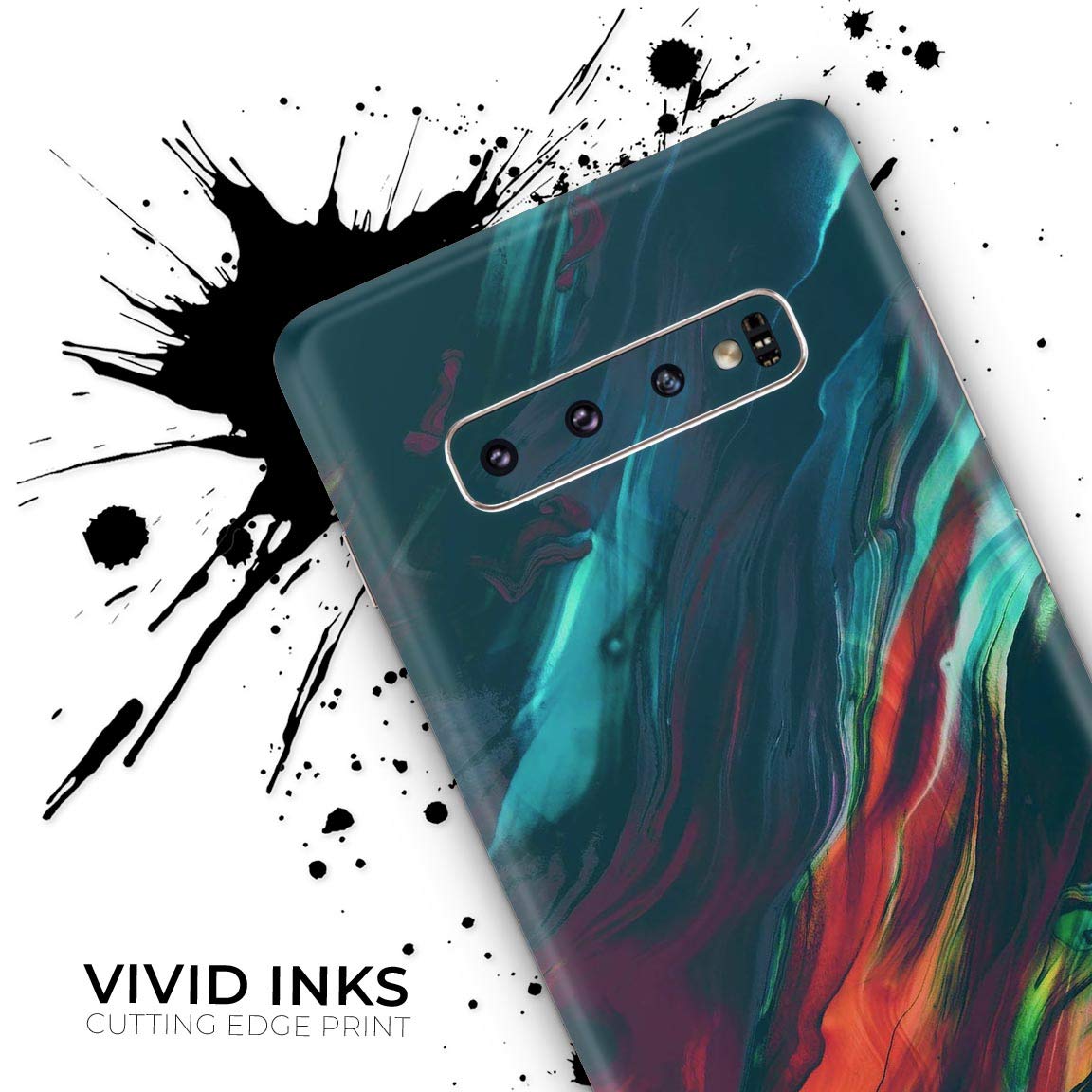 DesignSkinz Liquid Abstract Paint Remix V16 Protective Vinyl Decal Wrap Skin Cover Compatible with The Samsung Galaxy S20 (Screen Trim & Back Glass Skin)